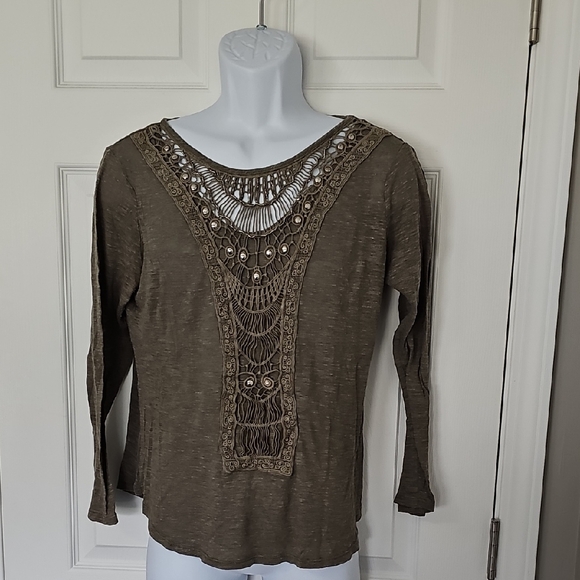 VENUS | Tops | Venus Olive Green Embellished Womens Top Pit To Pit 2 ...